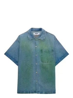 MSGM Pocket Short-sleeve Shirt - Blue