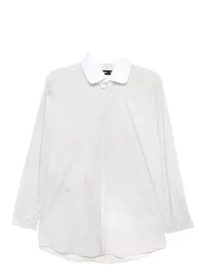 Karl Lagerfeld Contrast Collar Embroidered Shirt - Grey