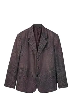 Camper Checked Blazer - Purple