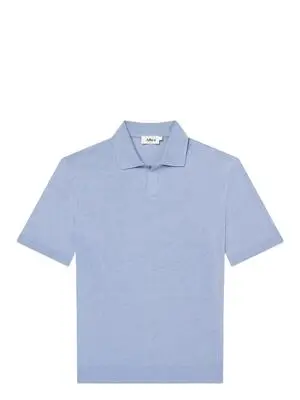Altea Pierre Lyocell And Cotton-blend Polo Shirt - Blue