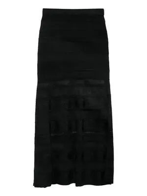 Sandro Knitted Midi Skirt - Black