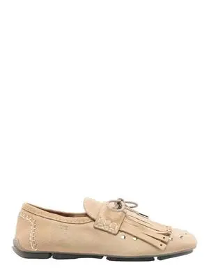 WALES BONNER Montego Tie-detail Loafers - Neutrals