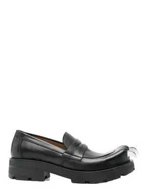 CHARLES JEFFREY Claw-detail Leather Loafers - Black