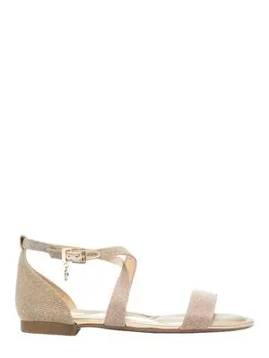 Michael Kors Cross-strap Flat Sandals - Gold