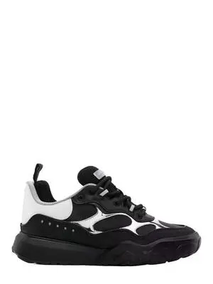Alexander McQueen Lace-up Panelled Sneakers - Black