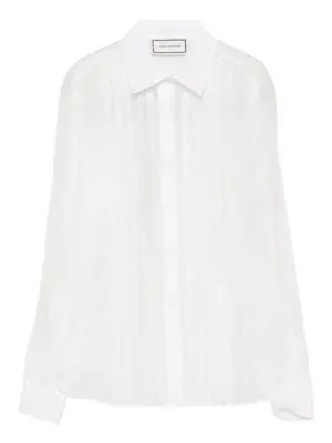 Tagliatore Pleated Shirt - White