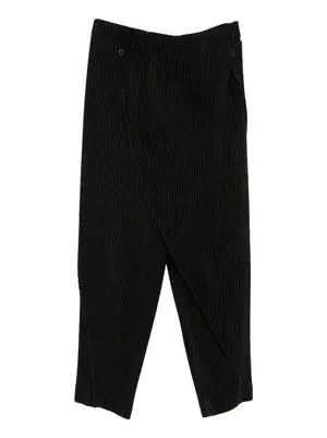 Issey Miyake Pleated Drop-crotch Trousers - Black
