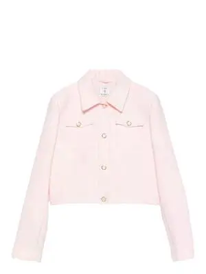 Casablanca Button-up Cropped Jacket - Pink