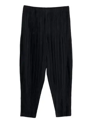 Issey Miyake Tapered Trousers With Elasticated Waistband - Black