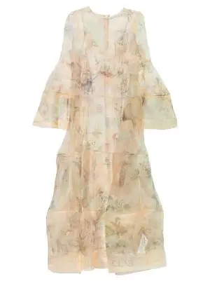 ZIMMERMANN Rebellion Lantern Flared Printed Gown