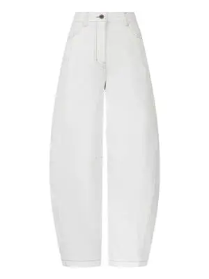STUDIO TOMBOY Curved-leg Trousers - White