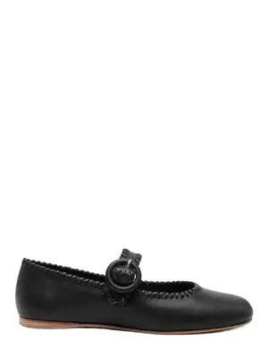 PALOMA BARCELO Trim-detail Ballerina Flats - Black