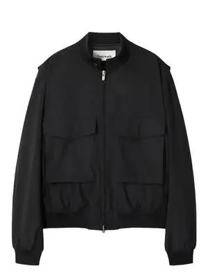 TONYWACK Patch-pocket Bomber Jacket - Black