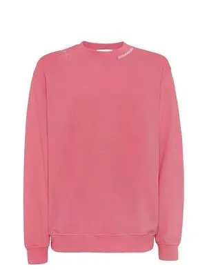 LANEUS Crew-neck Fleece Sweatshirt - Pink