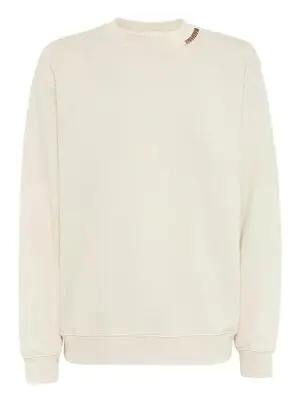 LANEUS Stitching-detail Sweatshirt - Neutrals