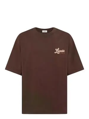 LANEUS Logo-print T-shirt - Brown
