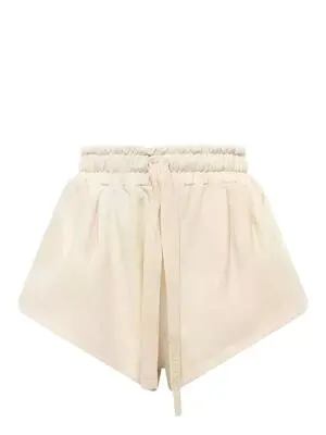 LANEUS Drawstring Mini Shorts - Neutrals
