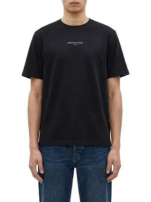 Maison Kitsuné Cotton T-shirt With Mini Logo Black