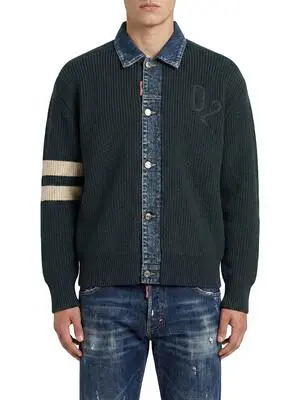 Dsquared2 Cotton Blend Cardigan - Blue