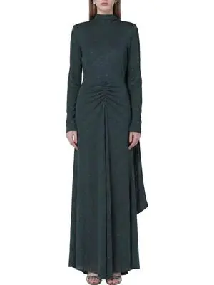 ROTATE BY BIRGER CHRISTENSEN Long Sleeve Embellished Maxi Dress - Green