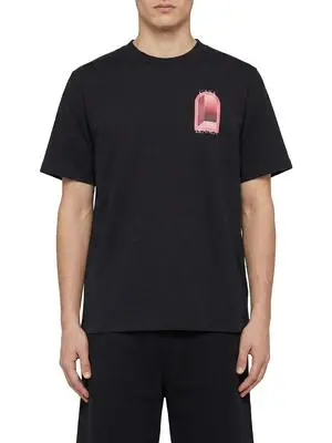 Casablanca Organic Cotton T-shirt With Logo Black 2