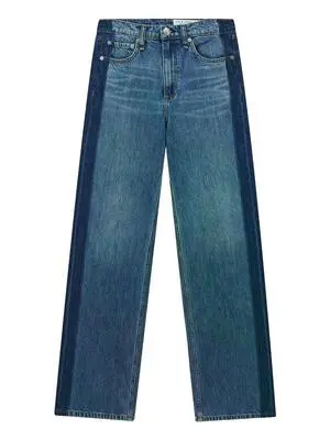Rag & Bone Panel Straight-leg Jeans - Blue