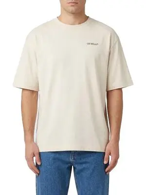 Off-White T-shirt Men Beige