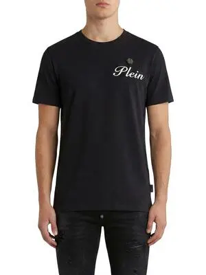 Philipp Plein Cotton T-shirt With Logo - Black