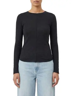 THOM KROM Long Sleeve Stretch Modal T-shirt - Black