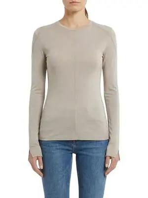 THOM KROM Thom Krom Long Sleeve Stretch Modal T-Shirt Grey