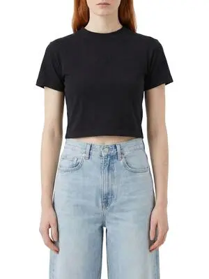 THOM KROM Cropped T-shirt - Black