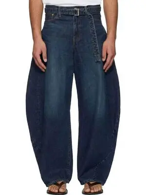 Sacai Belted Jeans - Blue