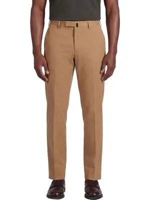 Incotex Incotex Tailored Trousers In Stretch Cotton Camel