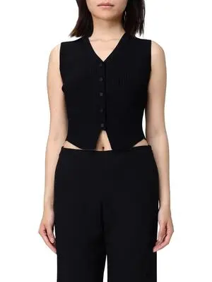 Armani Exchange Armani Exchange Ribbed Knit Waistcoat Black