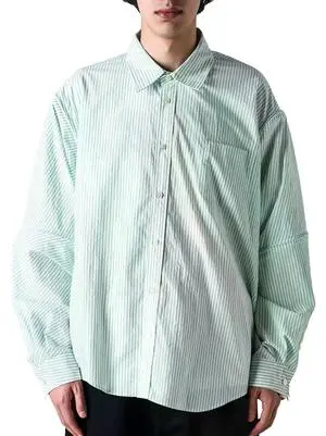 DOUBLET Detachable Striped Shirt - Green
