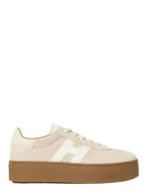 Hogan Lace Up Sneakers - Nude
