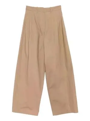 NINE:INTHE:MORNING Pleated Palazzo Pants - Brown