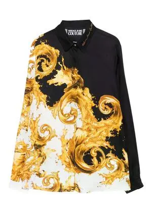 Versace Baroque-print Shirt - Black