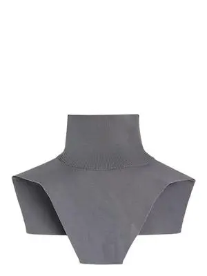 JIL SANDER Ribbed High-Neck Plastron