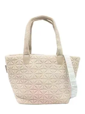 VEECOLLECTIVE Medium Vee Quilted Tote Bag - Neutrals