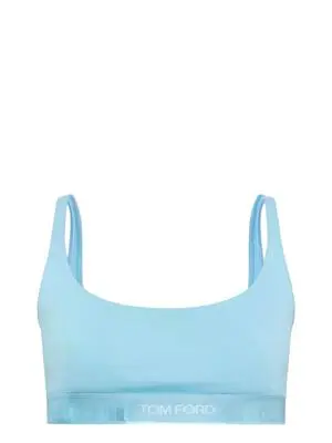 TOM FORD Logo Bandeau Bra - Blue