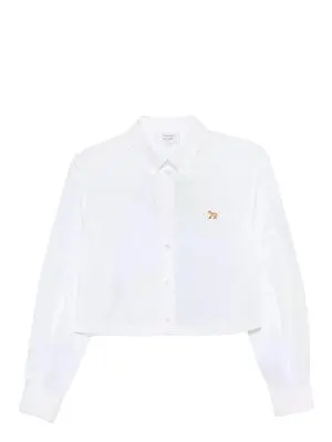 Maison Kitsuné Baby Fox Cropped Shirt - White
