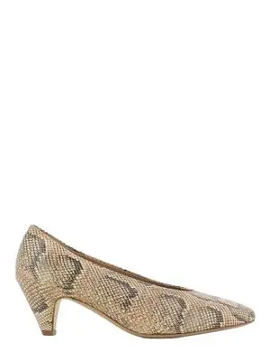 DEL CARLO Snakeskin Pumps - Neutrals