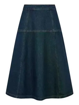 STUDIO TOMBOY Midi Denim Skirt - Blue