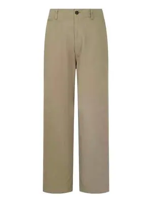 STUDIO TOMBOY Straight-leg Cotton Trousers - Neutrals