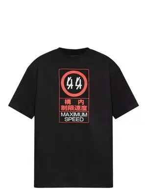 44 LABEL GROUP Graphic Print T-shirt - Black