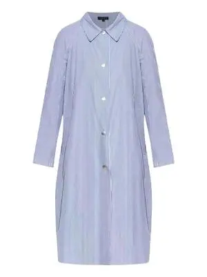 Rag & Bone Striped Cotton Coat - Blue