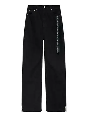 44 LABEL GROUP Logo Trim Trousers - Black