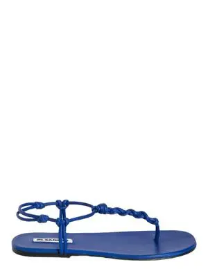 JIL SANDER Knotted-strap Flat Sandals - Blue