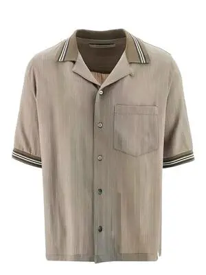 GOLDEN GOOSE Striped Shirt - Brown